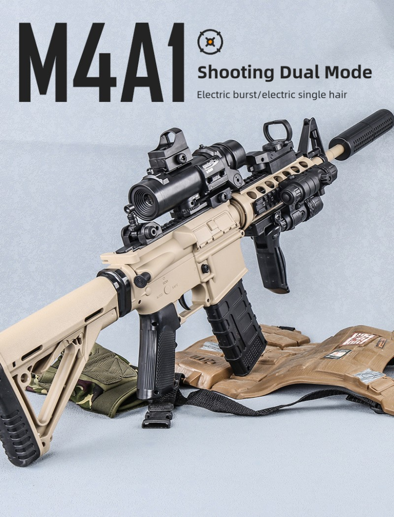 M4A1 Model Toy Gun Electric High Speed Gel Toy Gun – Buy realistic and ...